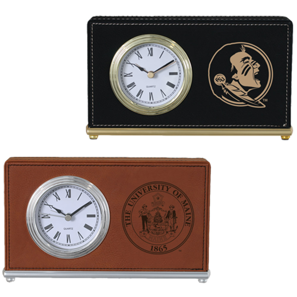 Rosewood Desk Clock with Gold Movement - Spirit Products Ltd.